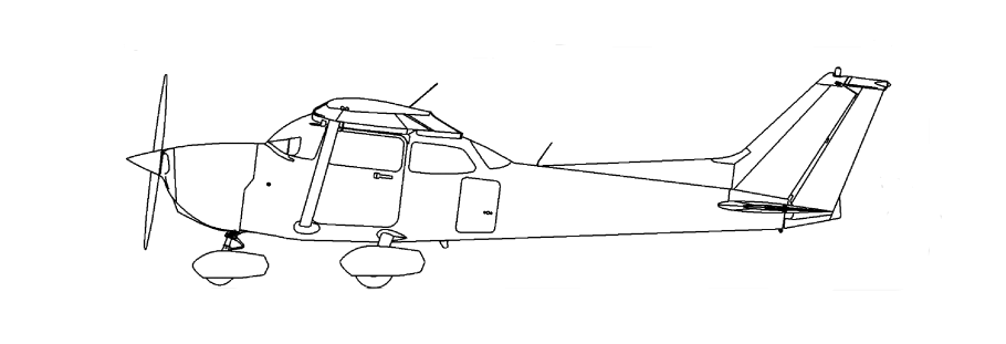 Cessna 172 Clipart Airplane Drawing Aircraft Sketch Skylane Propeller ...